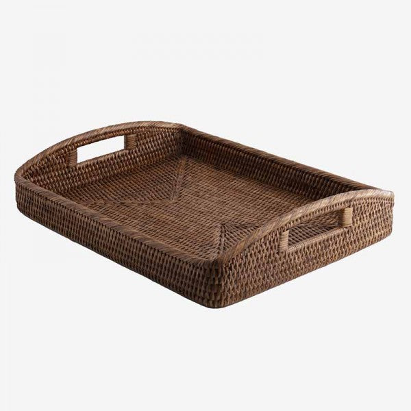 RECTANGULAR RATTAN TRAY WITH INNER HANDLES – Flanagan & Harhen